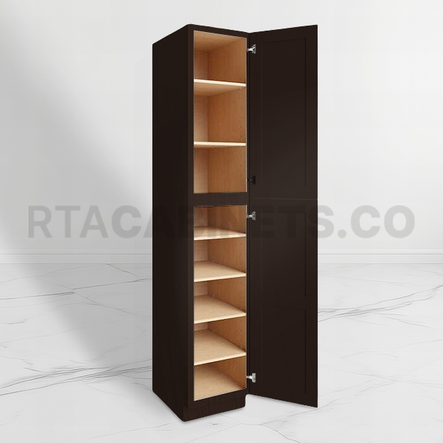 Brown Shaker 18 W Utility Pantry Cabinet - RTA Cabinet